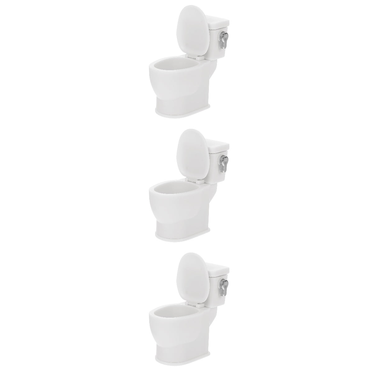 3 Count Decorative Mini Model Realistic Toilet Dolls Seat Kids House ...