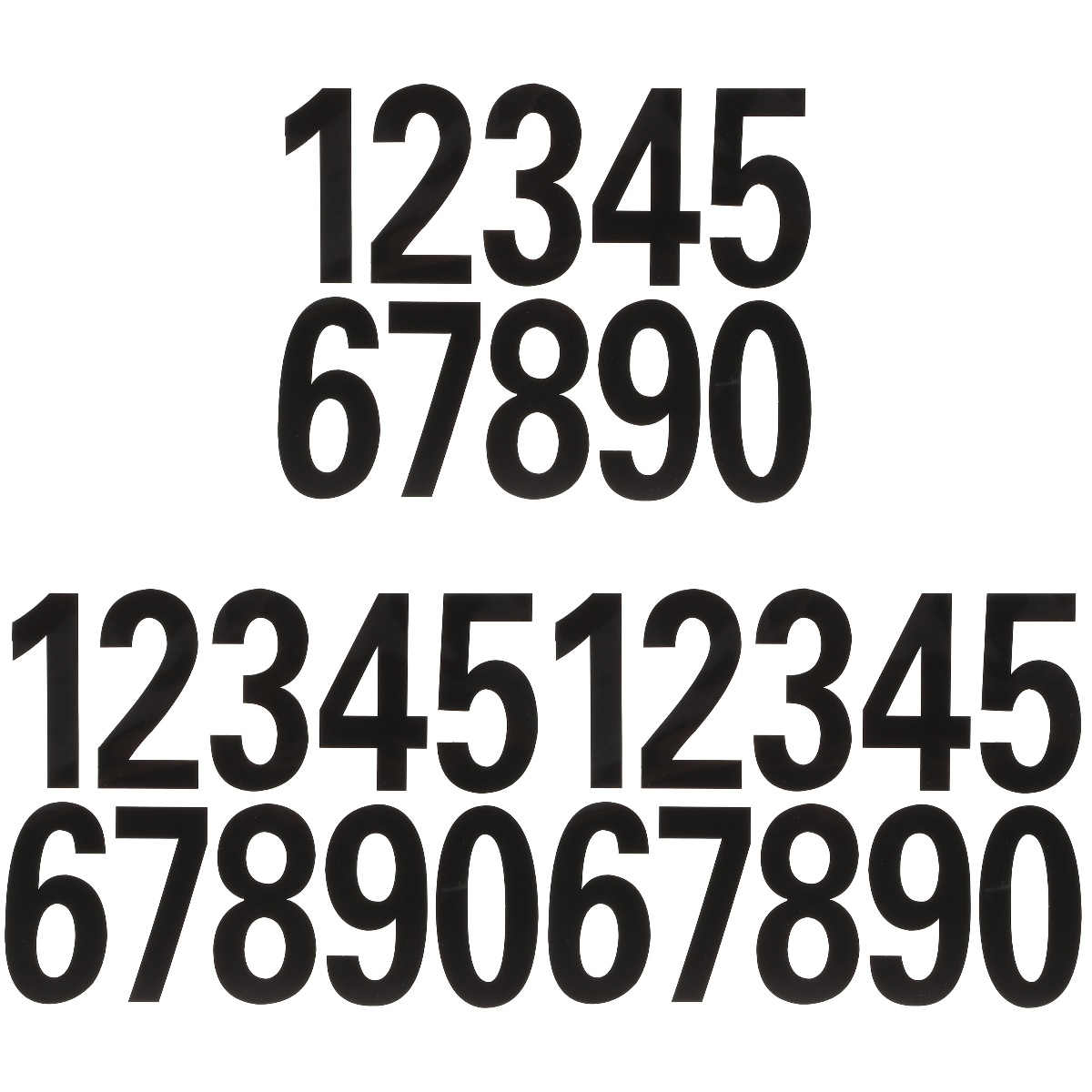 3 Count Digital Stickers Reflective Number Car Decals Black - Walmart.com