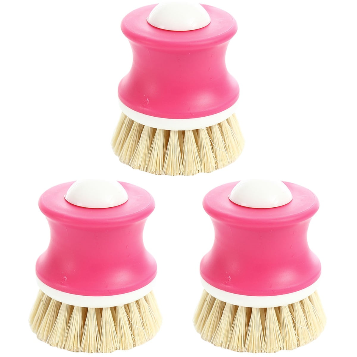 3 Count Dishwash Brush Scrubber Washing Natural Plant - Walmart.com