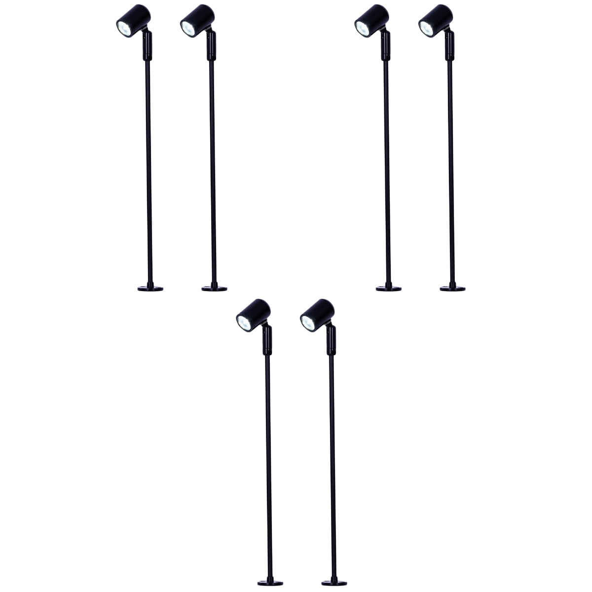 3 Count Display LED Brightest Cabinet Light Lights Spot Black - Walmart.com