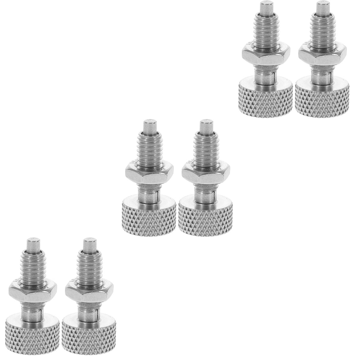 3 Count Door Knurled Knobs Retractable Spring Plunger Locking - Walmart.com