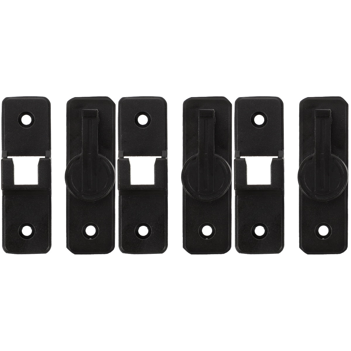 3 Count Door Lock Latches Locks for inside Knob Doorstops Black ...