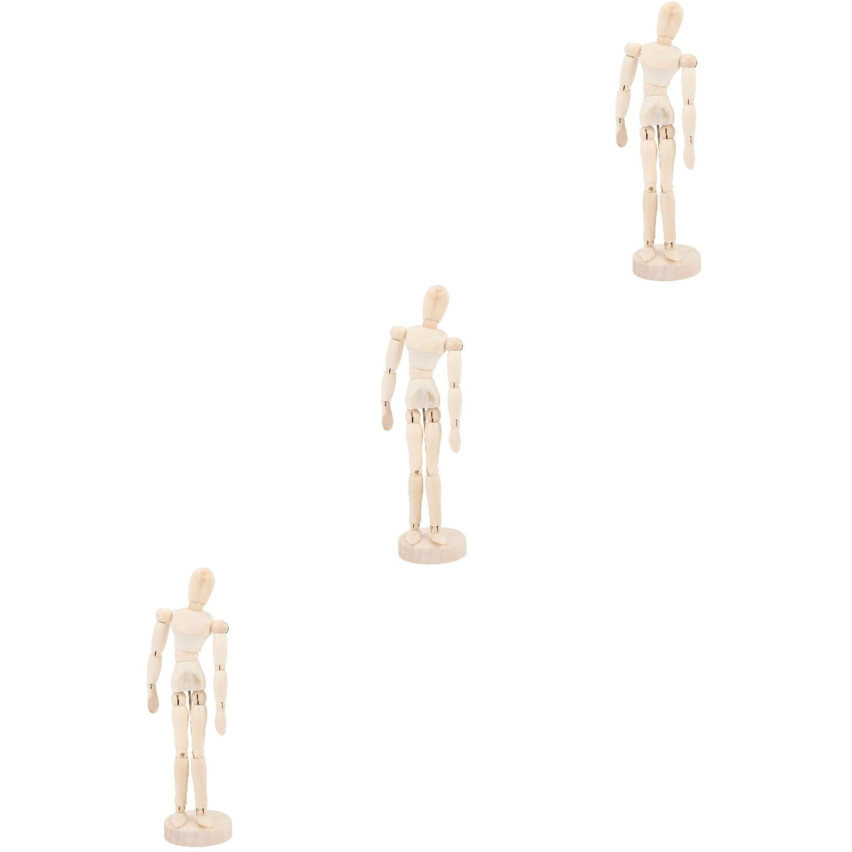 3 Count Drawing Figure Movable Joint Puppet Hand-painted Sculpture ...