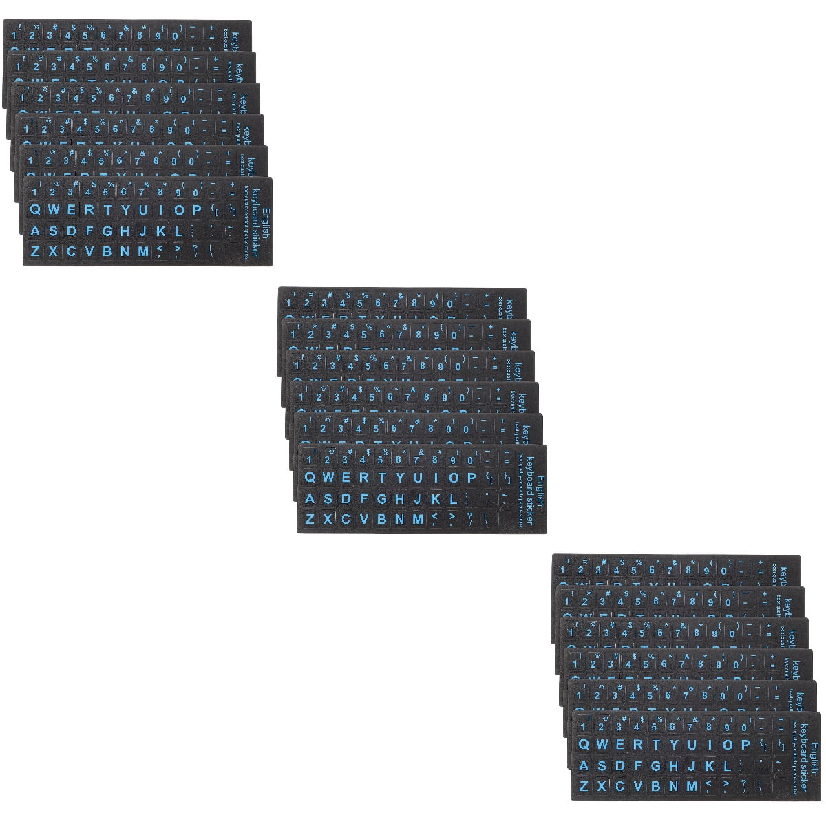 3 Count English Keyboard Letter Stickers Laptop Replacement Keys Labels ...