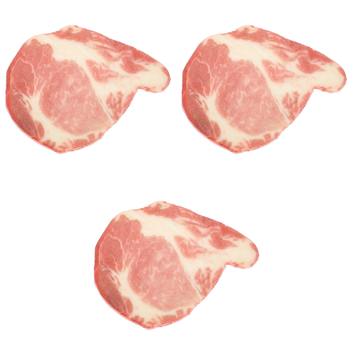 3 Count Fake Steak Realistic Food Simulation Beef Model - Walmart.com