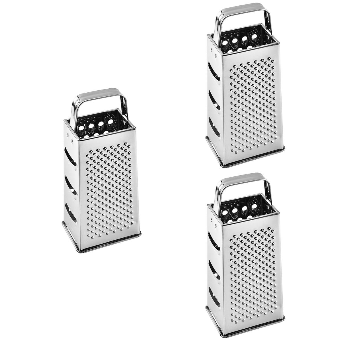 3-Pack Four-Sided Stainless Steel Vegetable Grater and Potato Slicer ...
