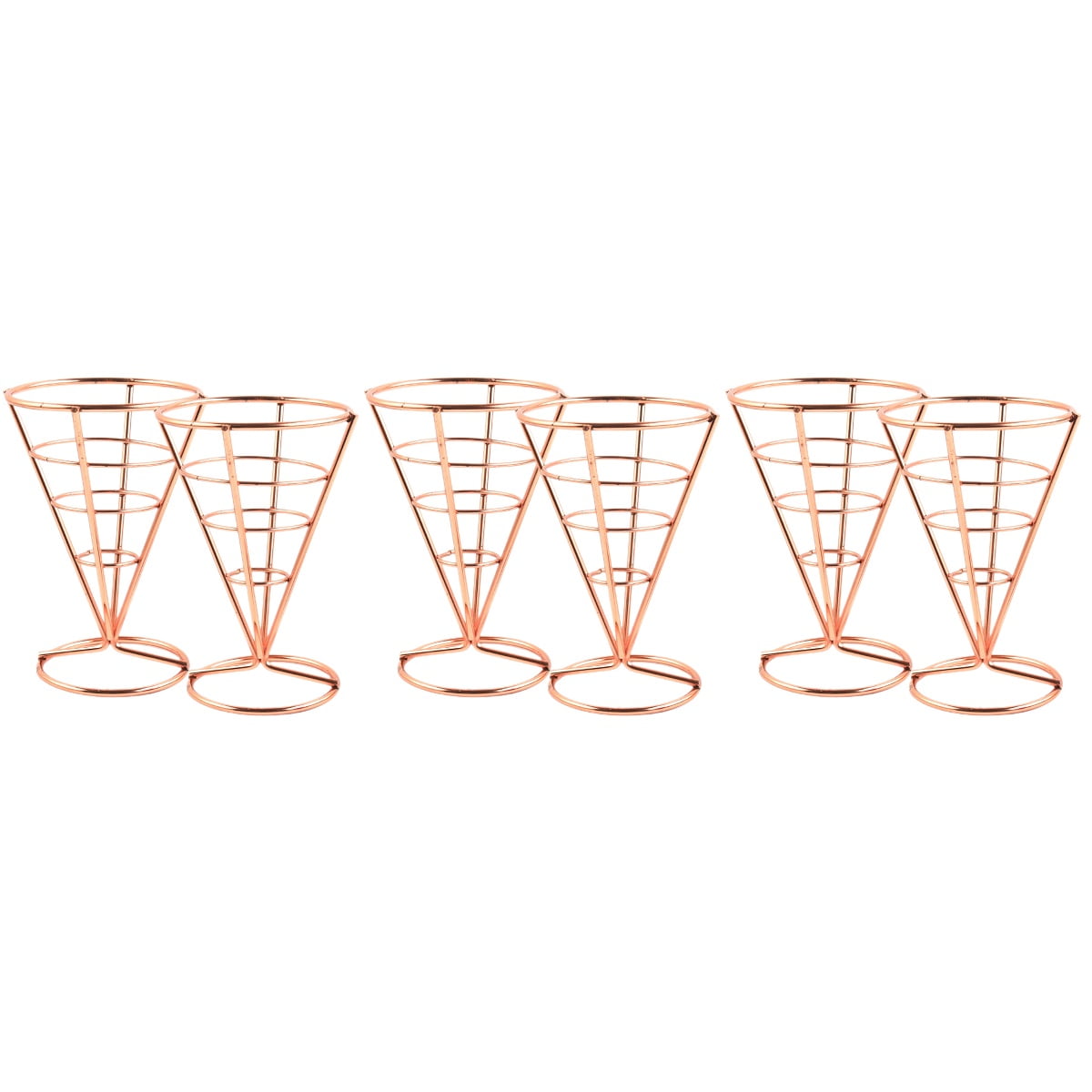 SOPOTUTU Cone French Fries Stands Stainless Steel 6Pcs 5.70X4.13X4.13in ...