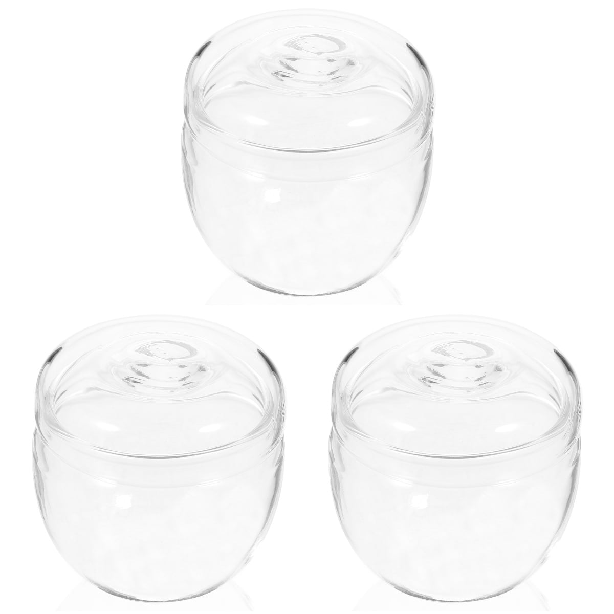 3 Count Glass Tea Convenient Canister Household Clear Container with ...