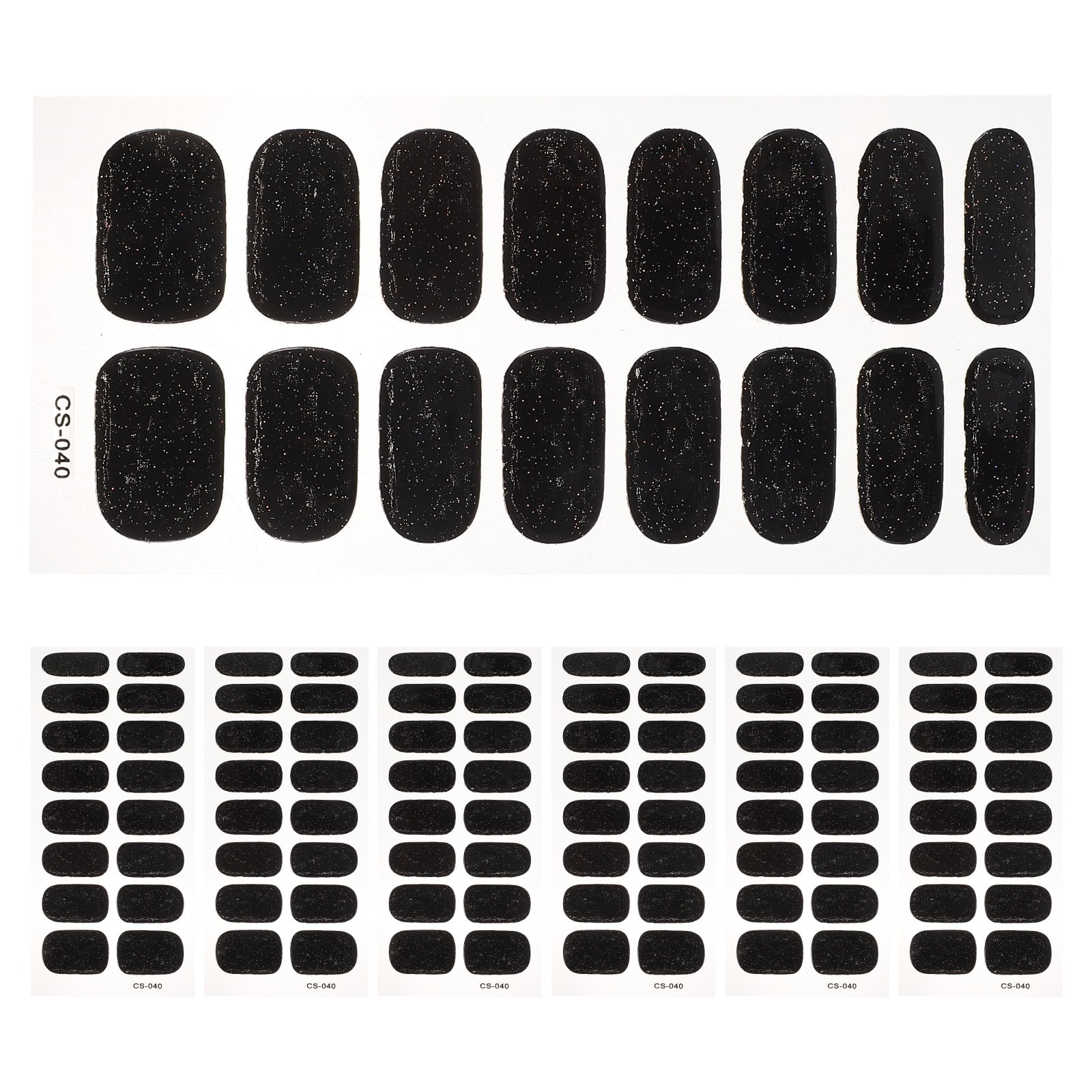 3 Count Green Onion Pink Nail Art Sticker Base Stickers Black - Walmart.com