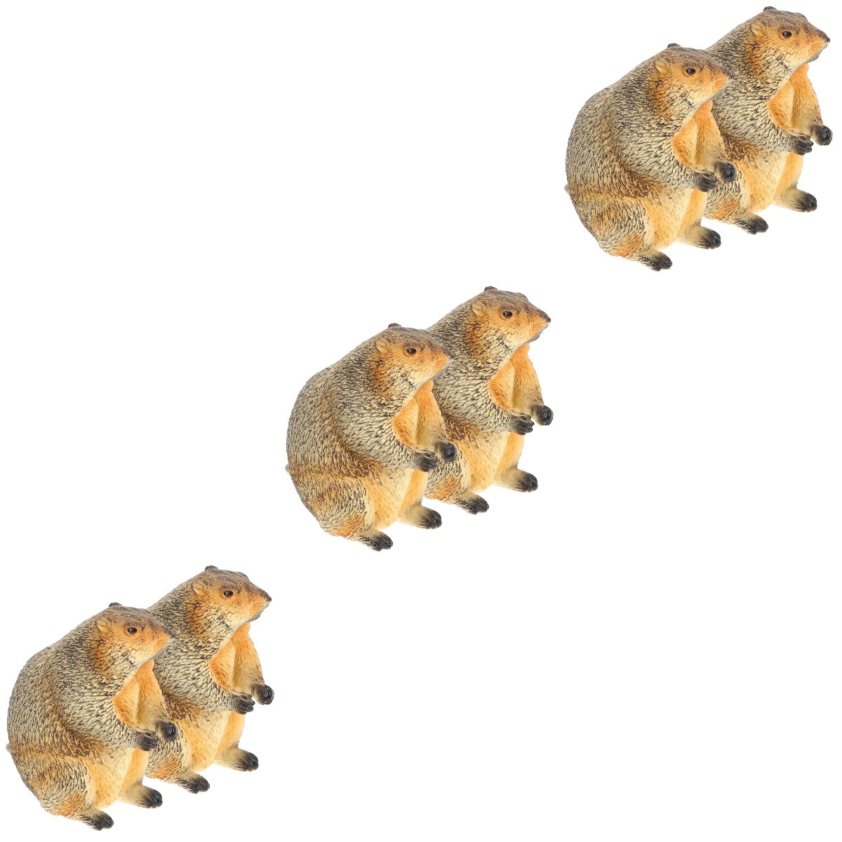 3 Count Groundhog Sculpture Miniature Figurine Figure Bunny - Walmart.com