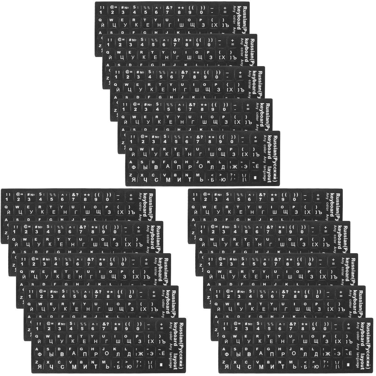 3 Count Keyboard Letter Stickers Laptop Replacement Keys Film - Walmart.com