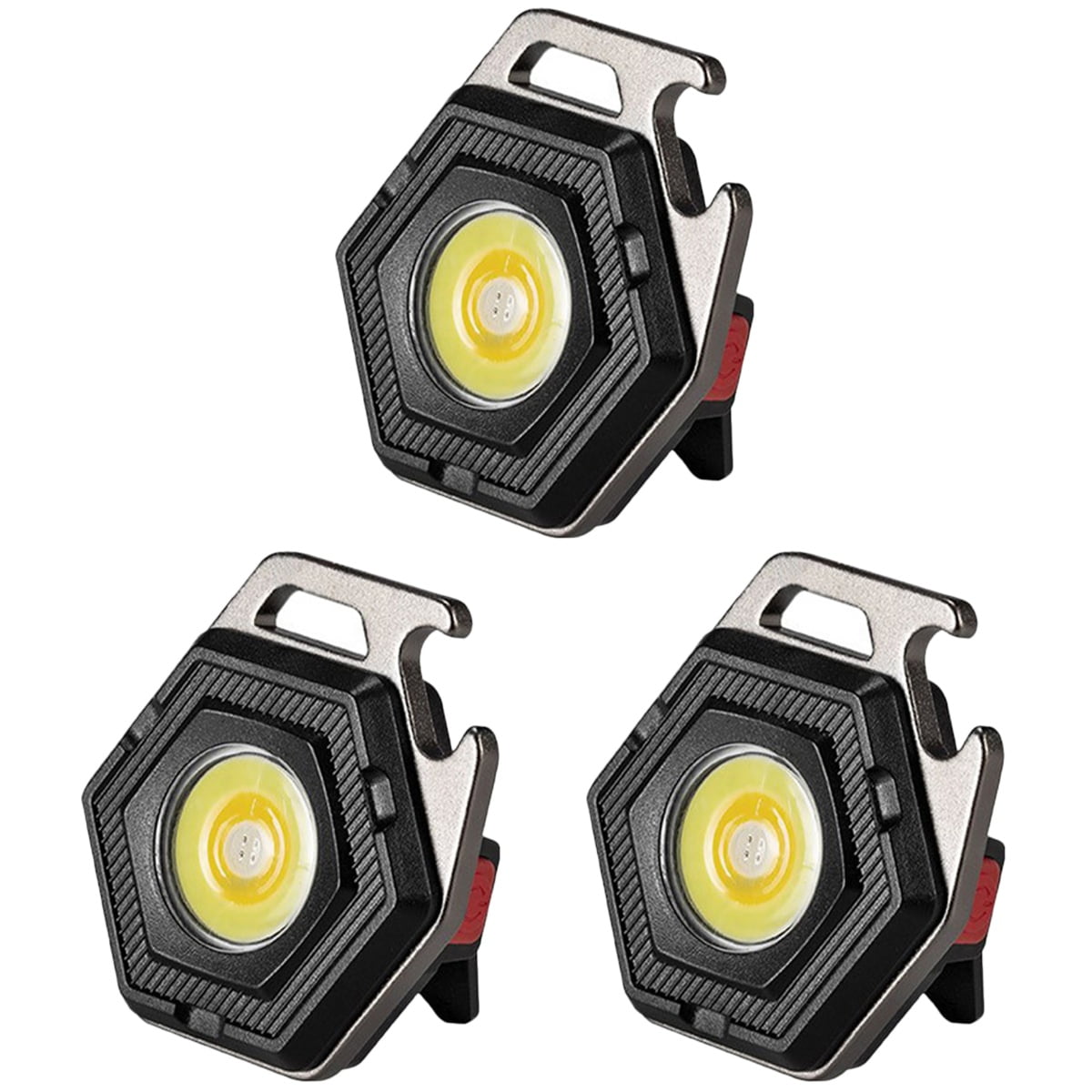 3 Count Keychain Flashlight Flameless LED Tea Candle Electric Candles ...