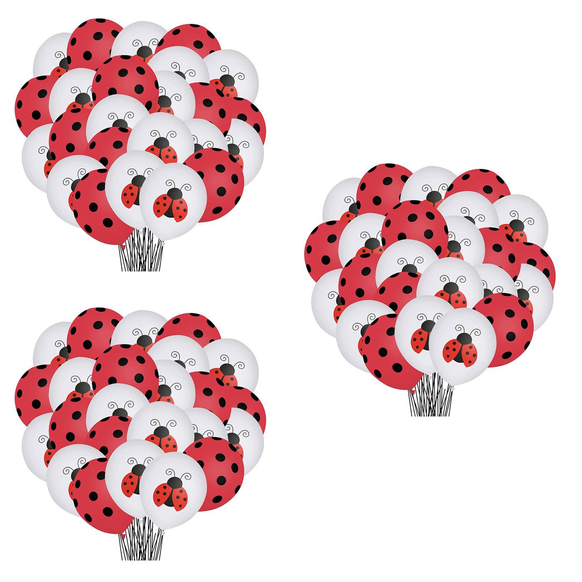 3 Count Ladybug Themed Balloon Decorations Party Supplies Balloons Miss ...