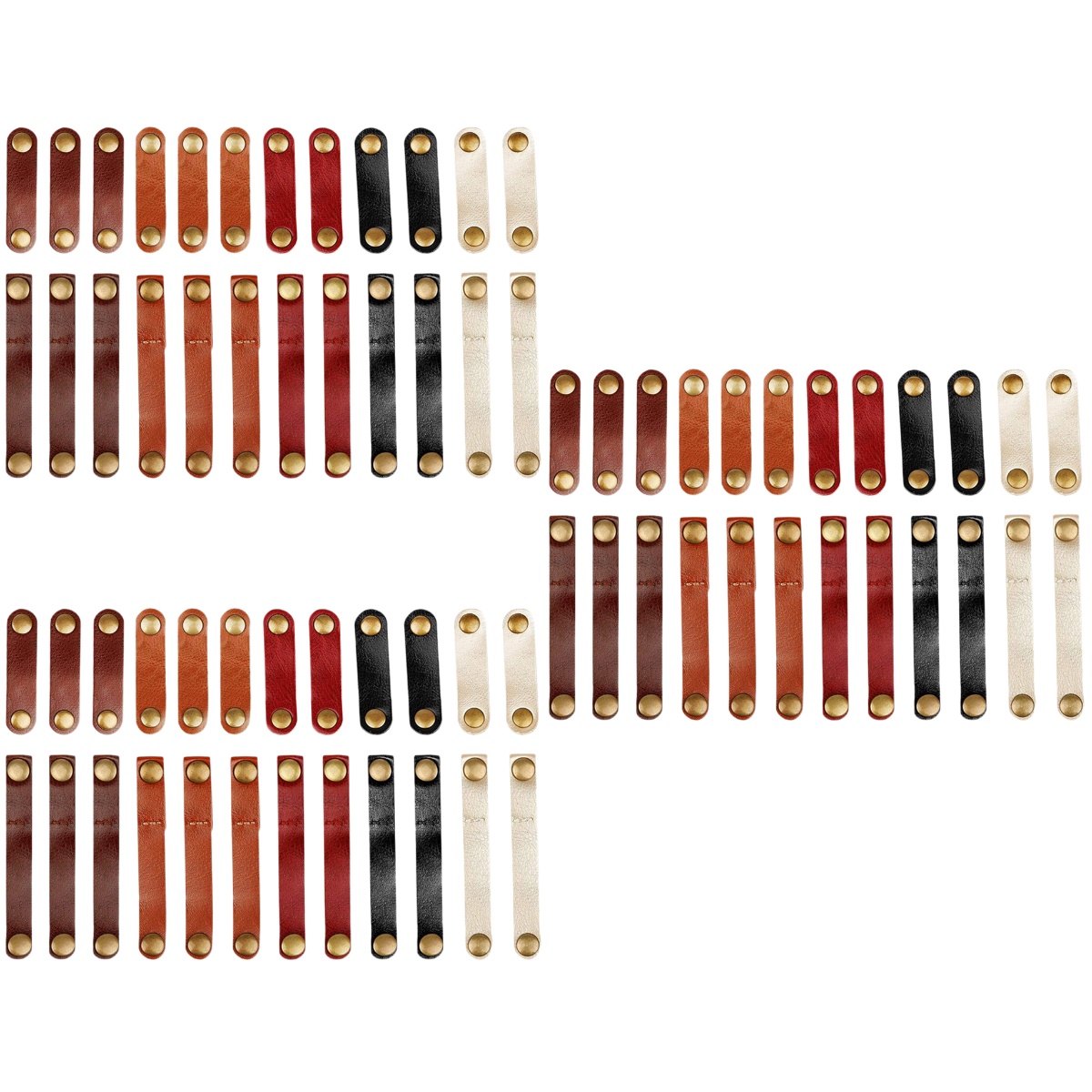 3 Count Leather Cable Tie Adhesive Ties Wrapping Paper Organizer Winder ...