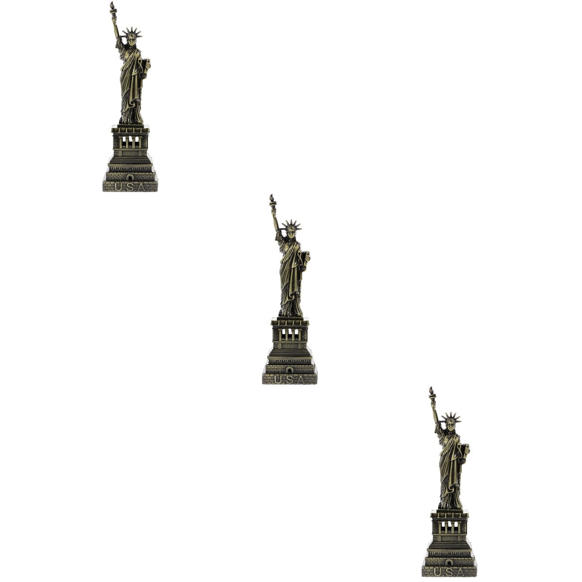 3 Count Liberty American Statue of Tourist Crafts Travel Office ...