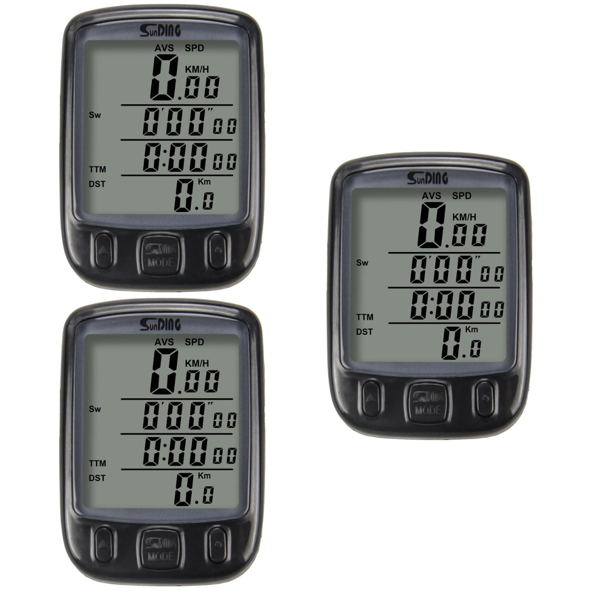 3 Count Light Front Road Bike Computer Speed Tracker Fitness - Walmart.com