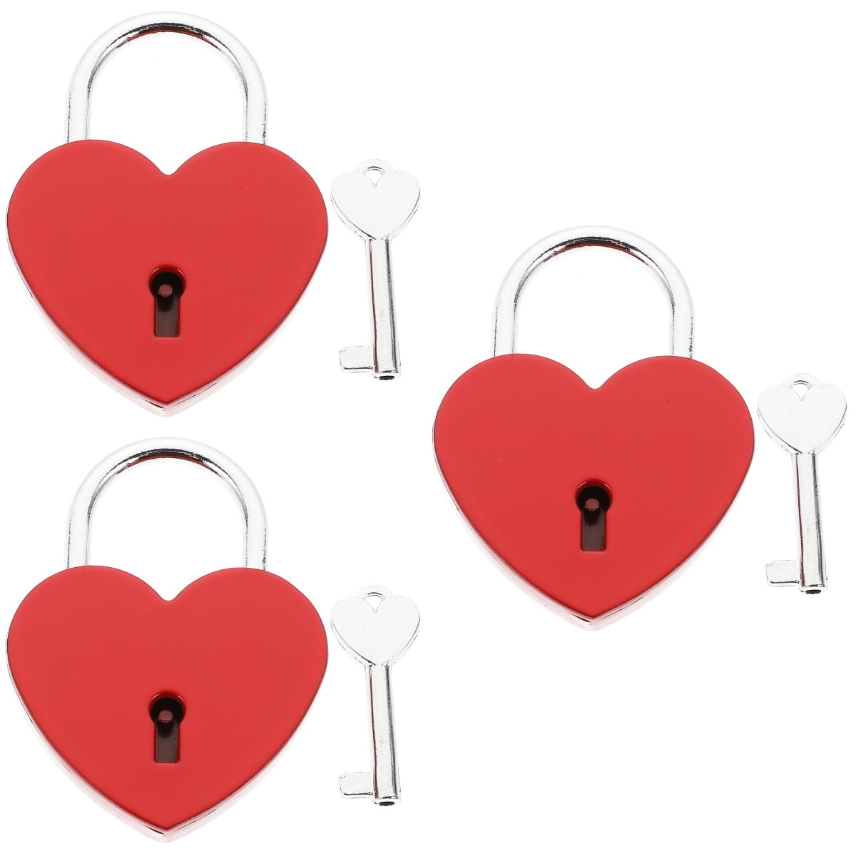 3 Count Love Lock Canister Clamp Label Cart Favors Travel Baby Red ...