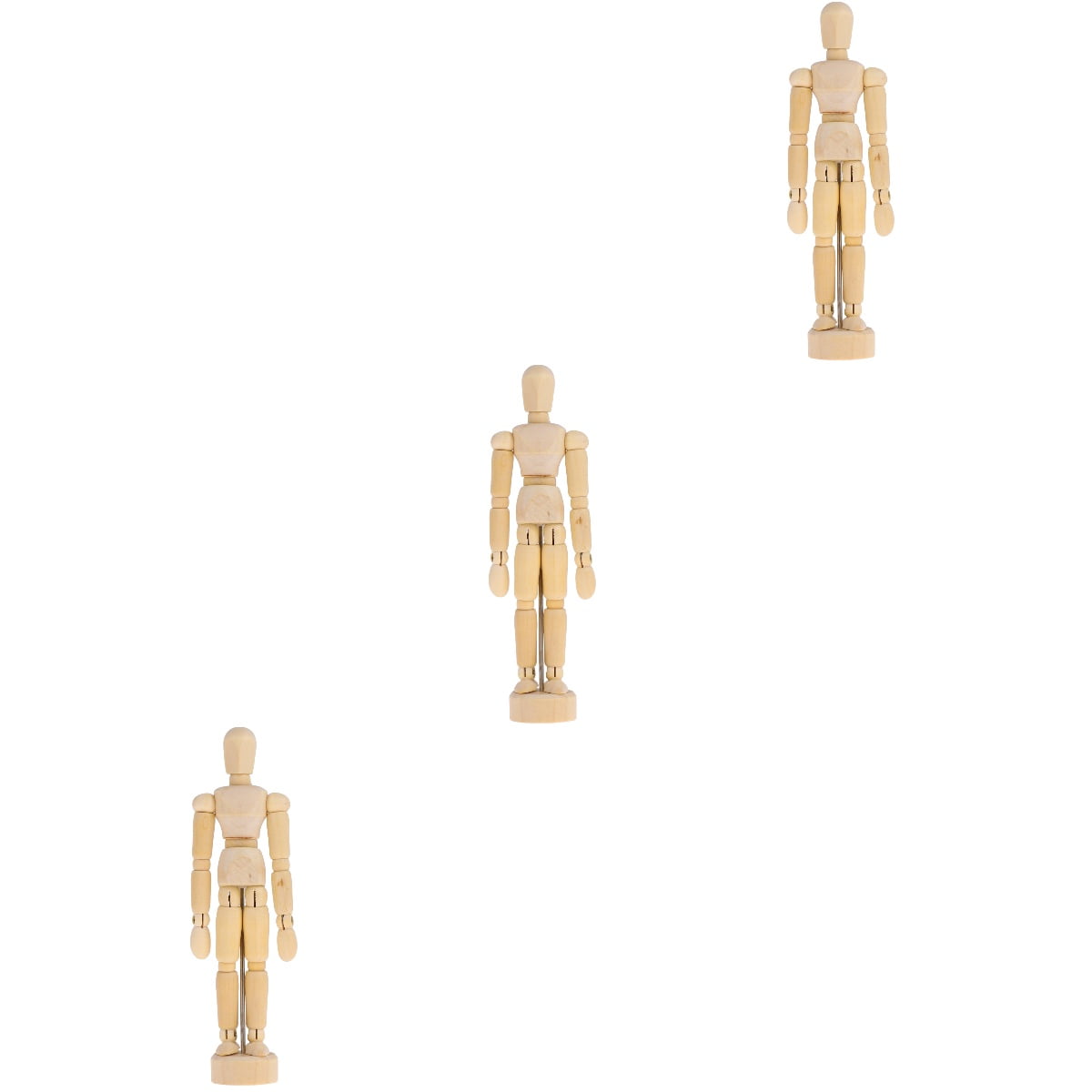 3 Count Mannequin Hand Adjustable Full Body Toy Mini Toys Puppet ...