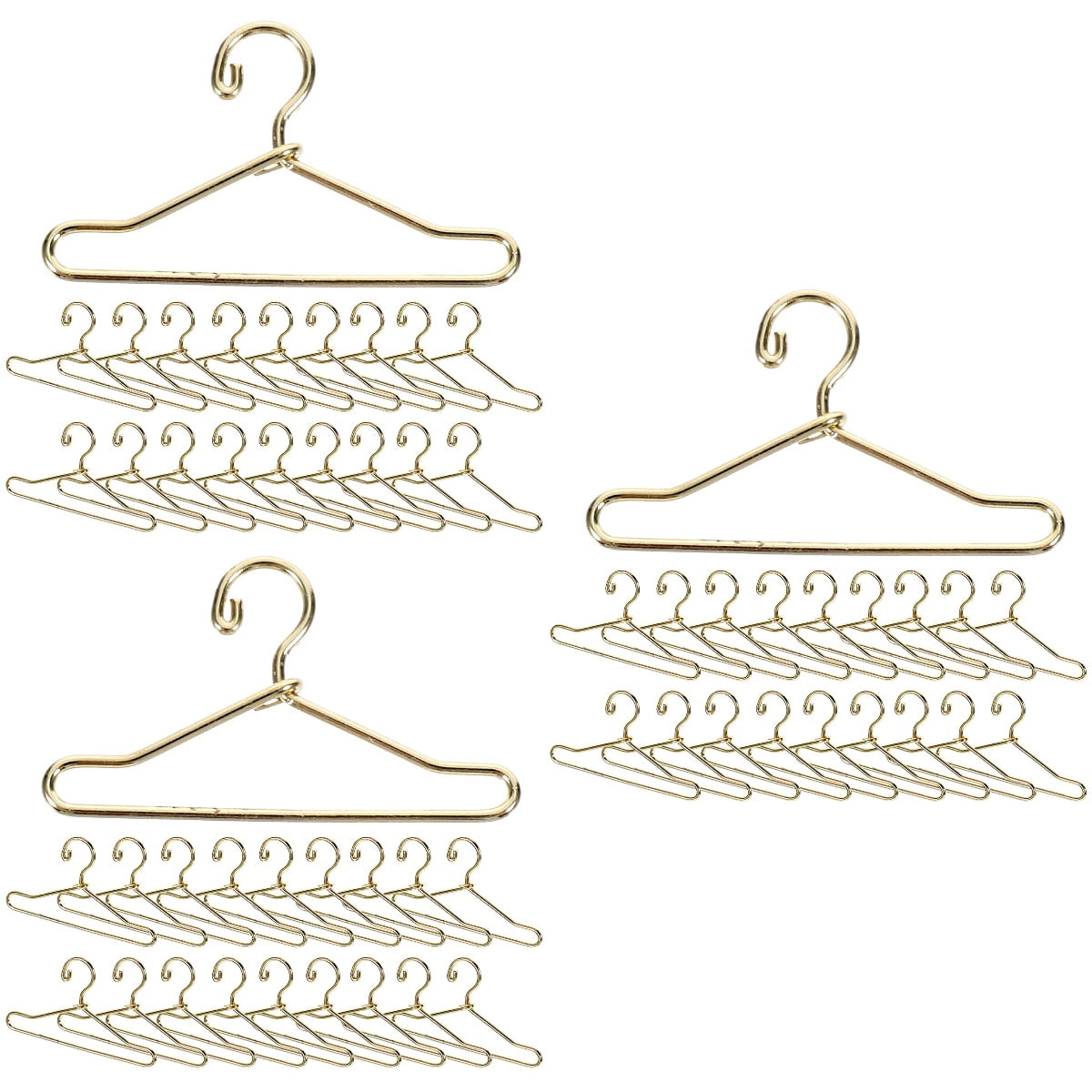 3 Count Mini Hangers Decors Miniature for Doll Clothes Houses Girls ...
