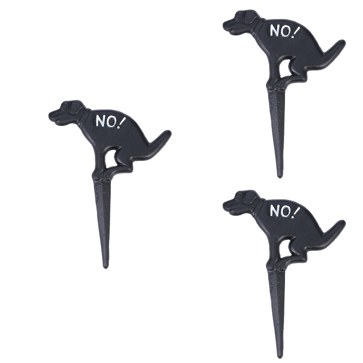 3 Count No Pooping Dog Sign Pet Memorial Stake Puppy Garden Plugs ...
