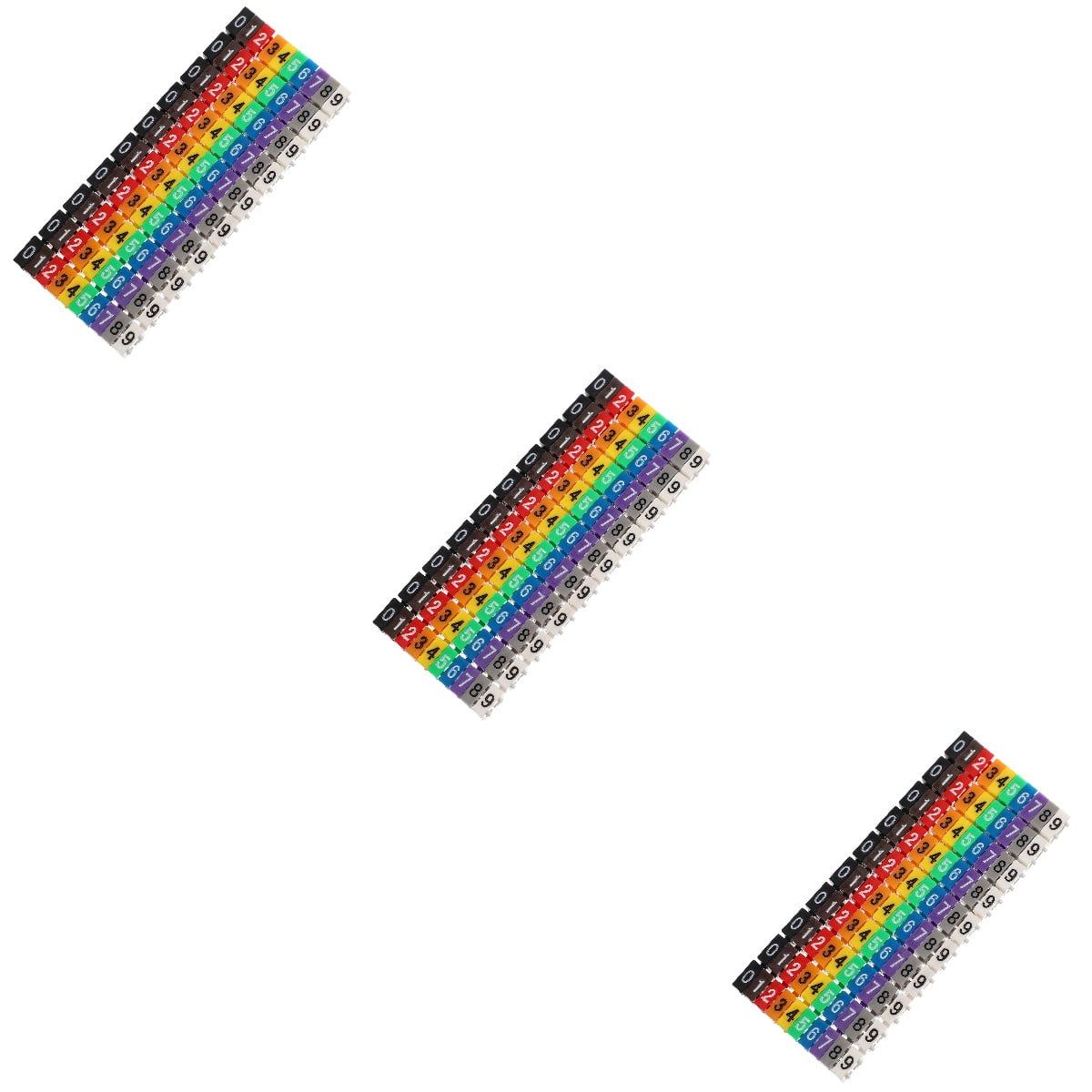 3 Count Number Tube Electrical Wire Tags Labels Clear - Walmart.com