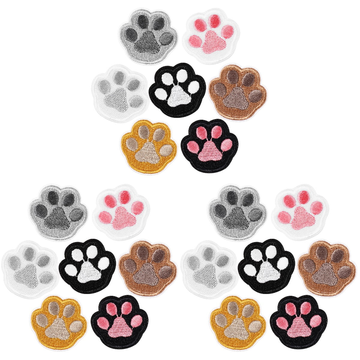 3 Count Paw Patches for Jackets Iron Clothing Embroidery Very Small Sew ...
