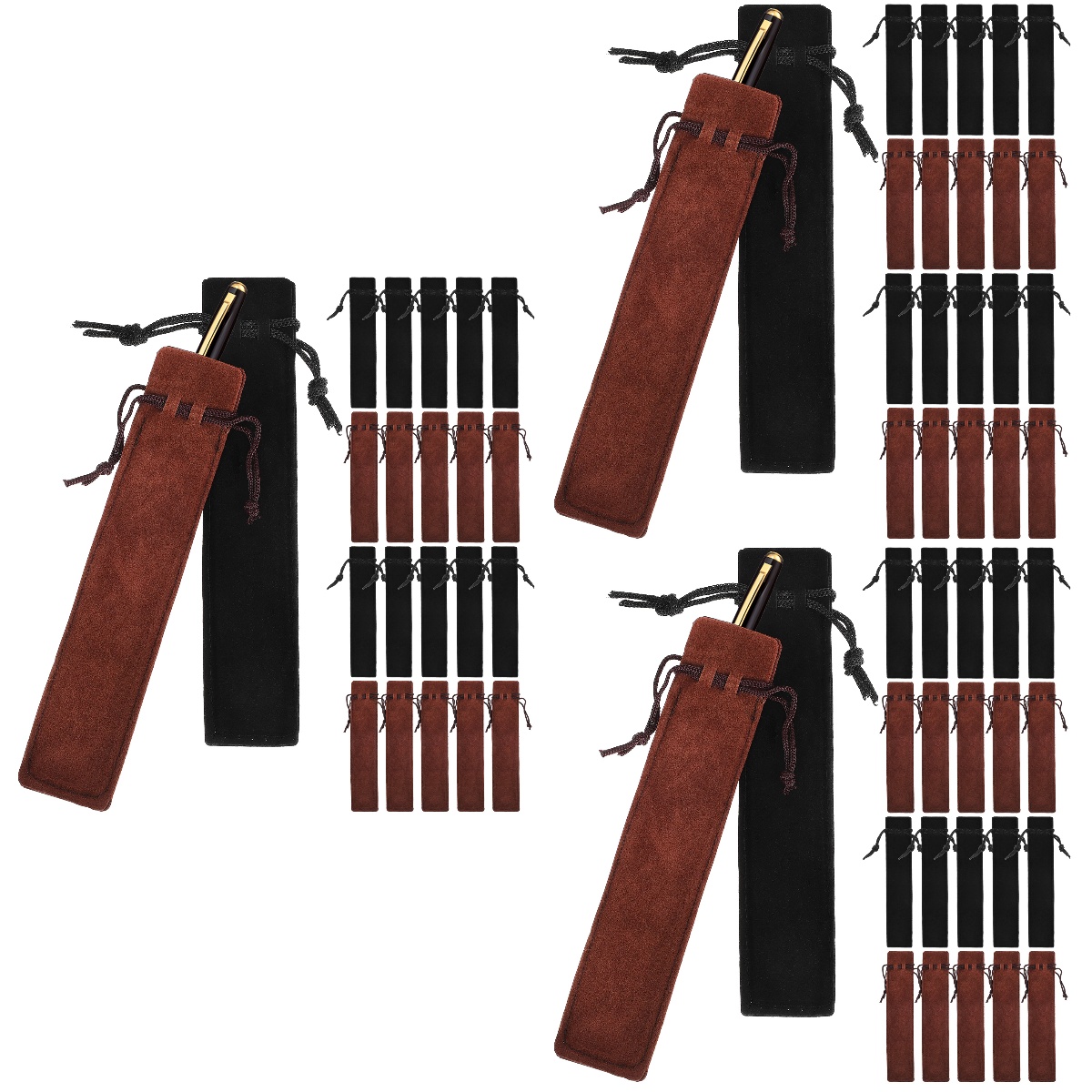 3 Count Pen Boxes Gift Empty Paper Bags Pencil Case Single Pen Sleeves ...