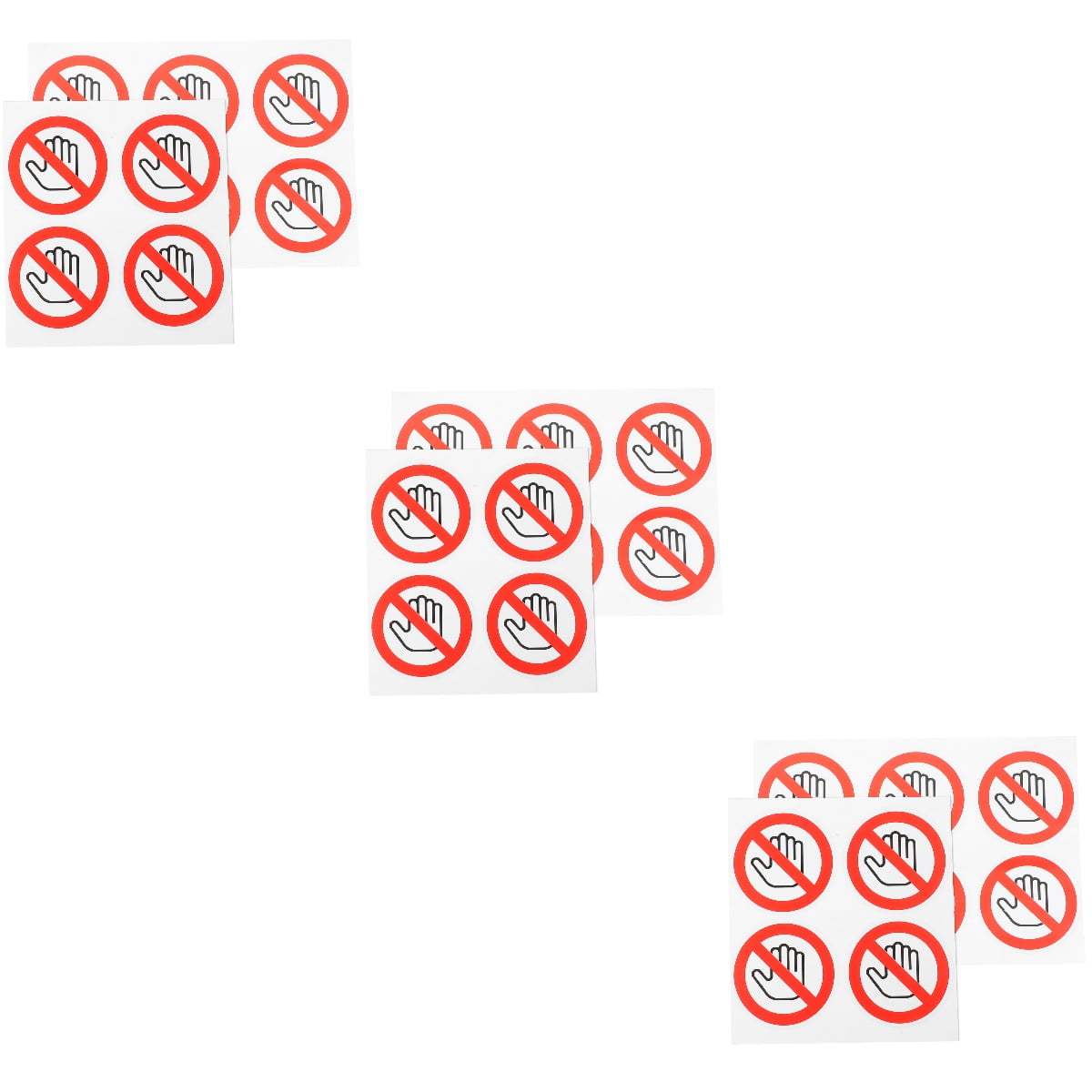 3 Count Poster Reusable Warning Sign Stickers Staff - Walmart.com