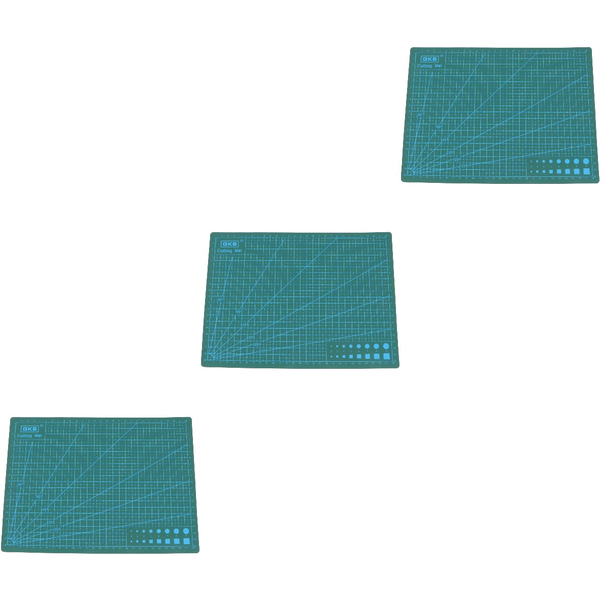 3 Count Professional Cutting Mat Sewing Board Flexible Mats Green ...