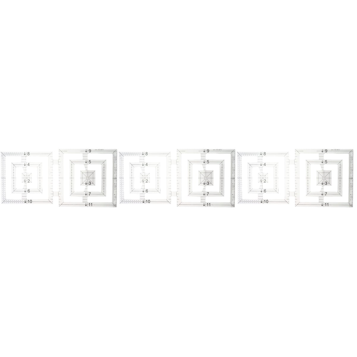 Hytrove Transparent Quilting Ruler Template Square For Measurement And ...