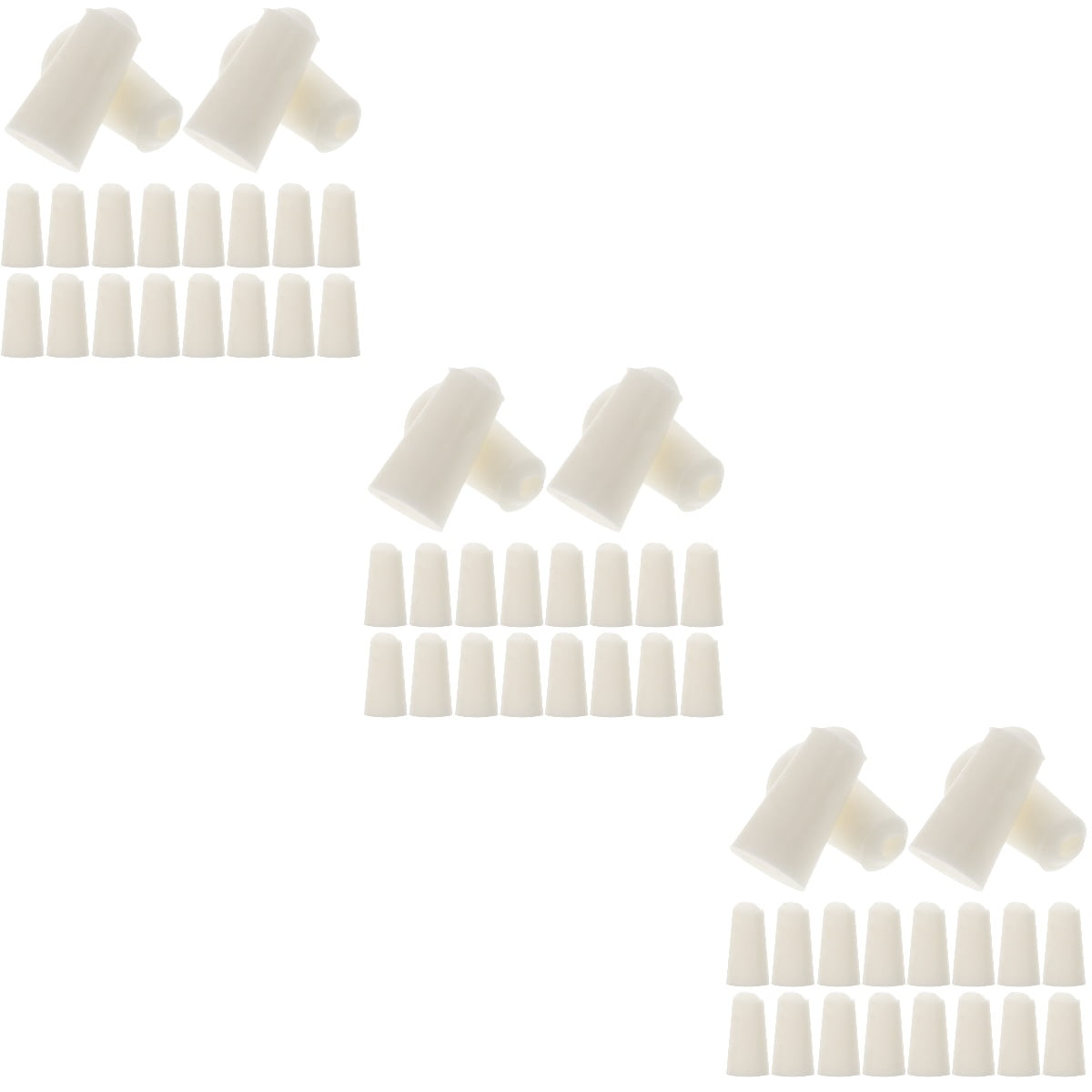 3 Count Rack Wine Stoppers Vacuum Strainer Plug Test Tubes White ...