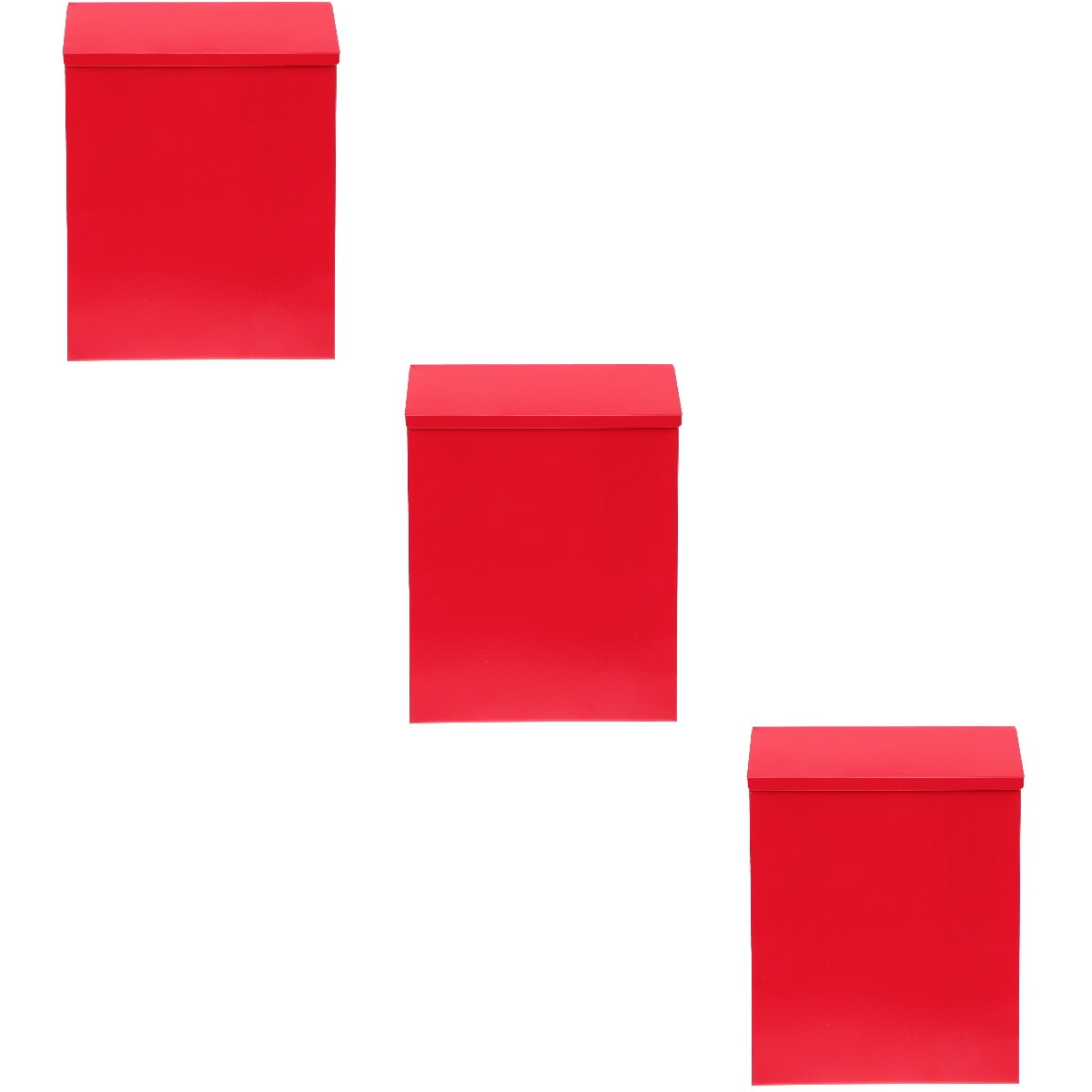 3 Count Red Mailbox Post Popularity and Practicality Office - Walmart.com