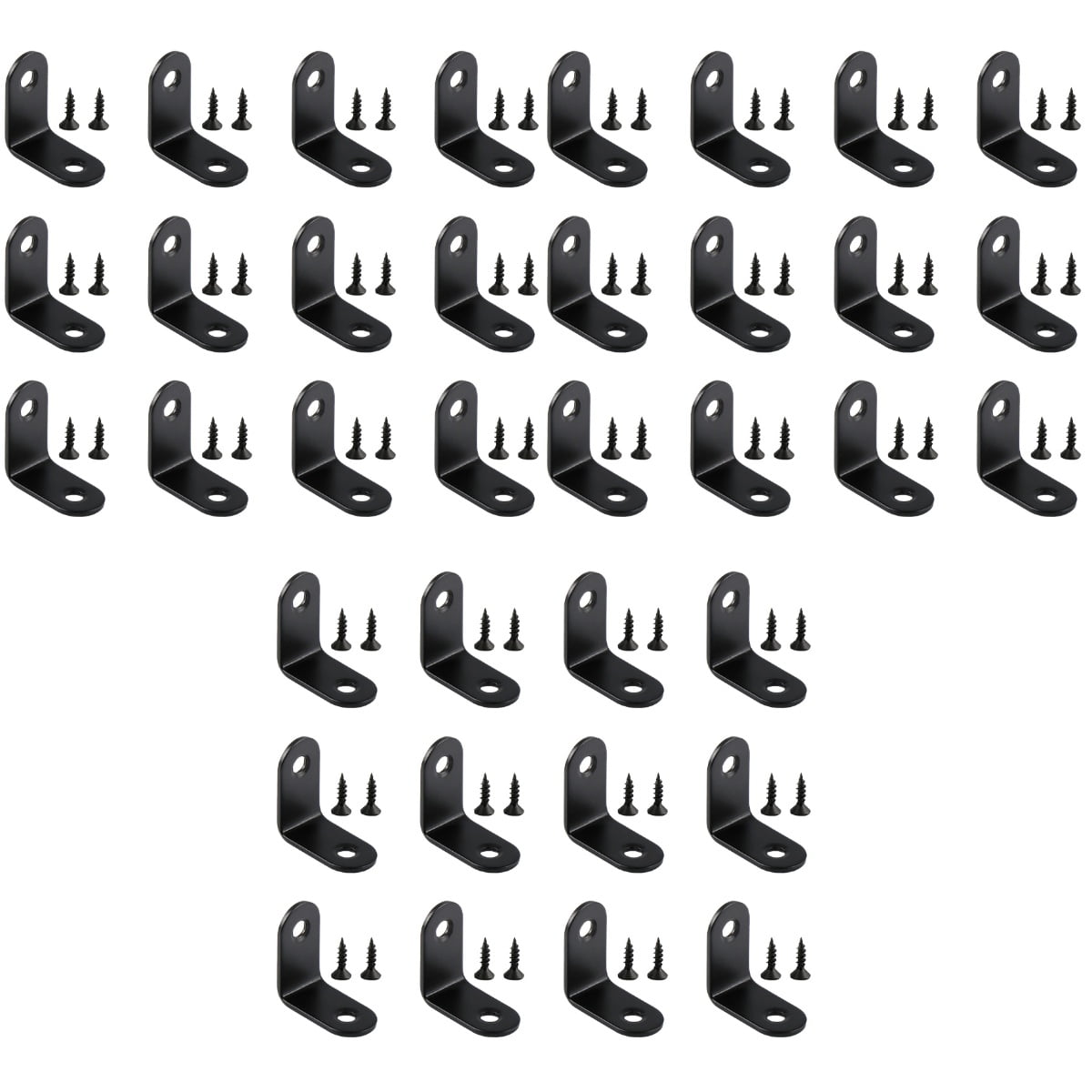 3 Count Right Angle Bracket Corner Code Brace Adjustable Black ...