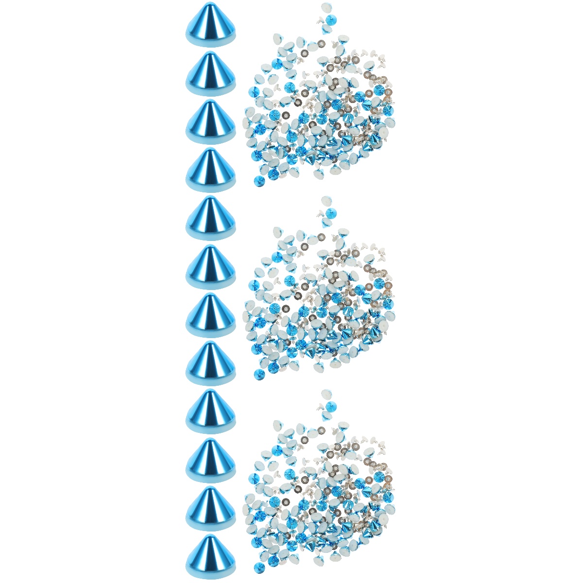 COOPHYA Crafting Rivet Kit Blue Spiked Plastic For Diy Craft And ...