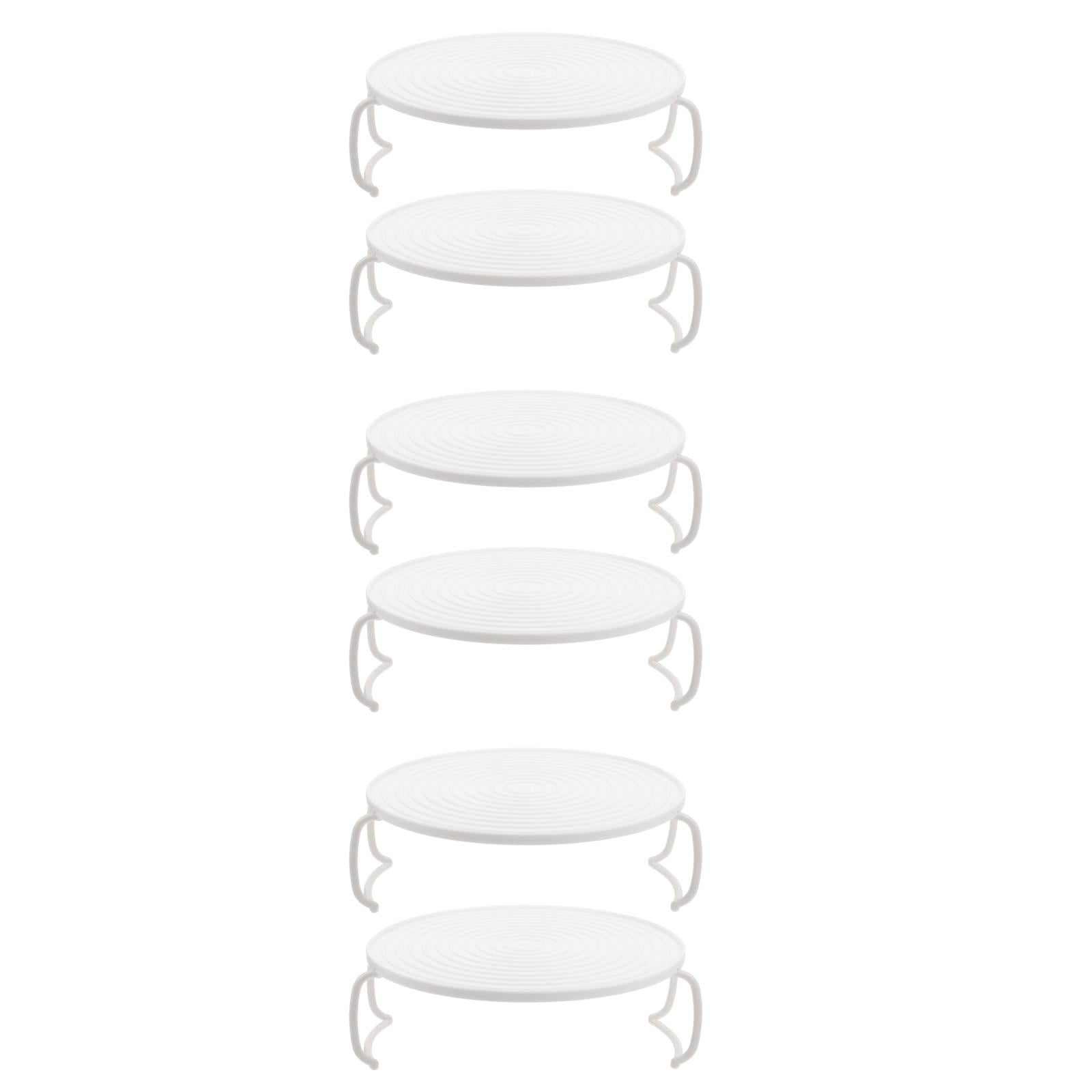 3 Count Rounded Food Stand Microwave Rack Pie Stacker Oven White ...