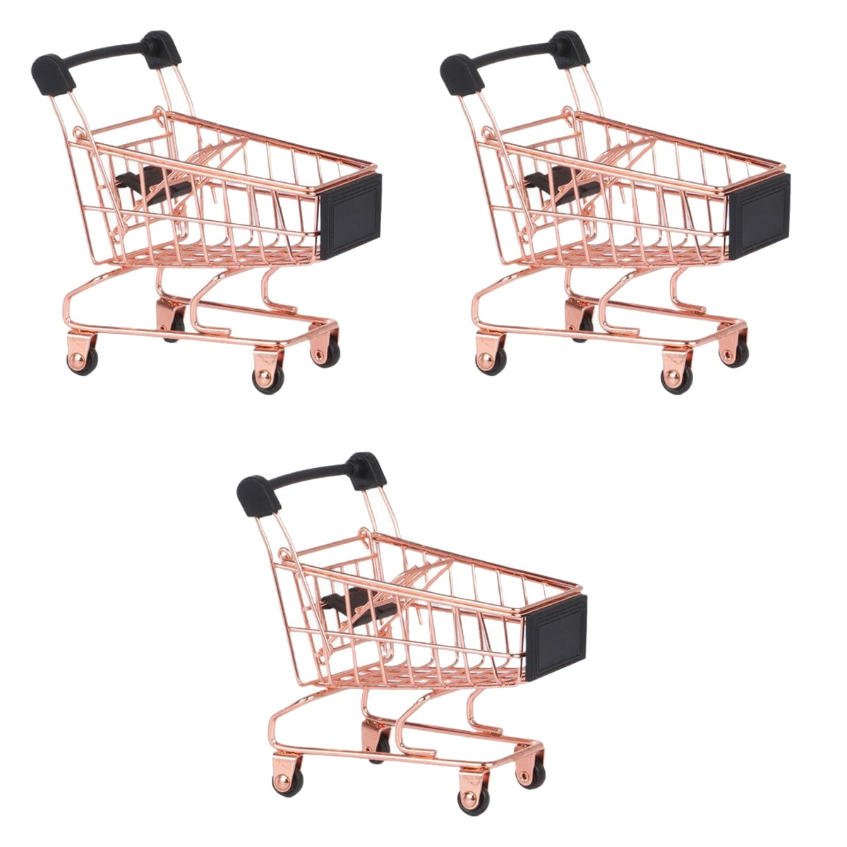 3 Count Shopping Cart Minis Things Miniature Food Supermarket Toy ...