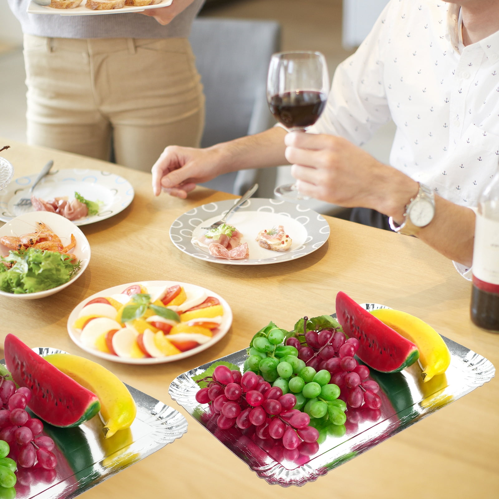Verdelife Serving Tray , 3 Count, 12''X16'',Stackable Disposable Paper ...