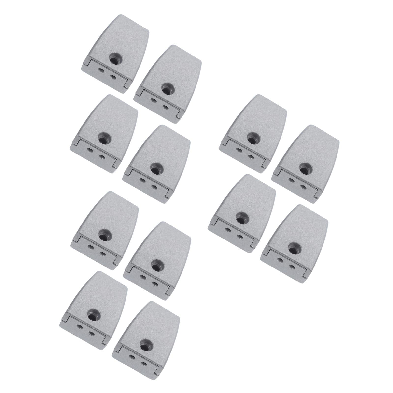 3 Count Silver Partition Clips Glass Desk Screen Bracket Computer Room ...