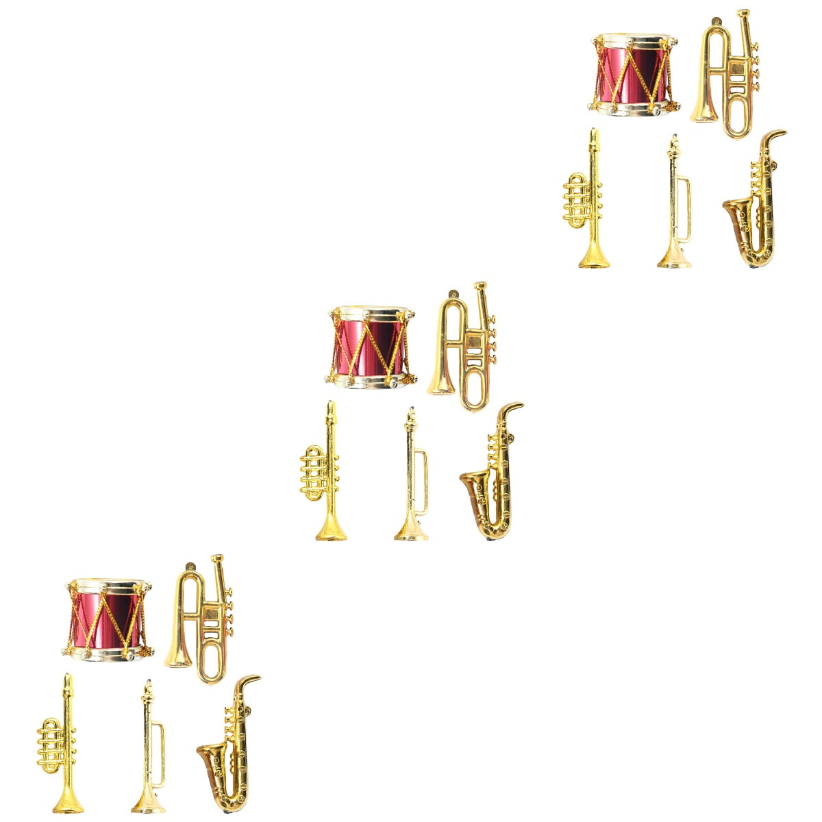 3 Count Simulated Musical Instrument Mini Instruments Miniature Set ...