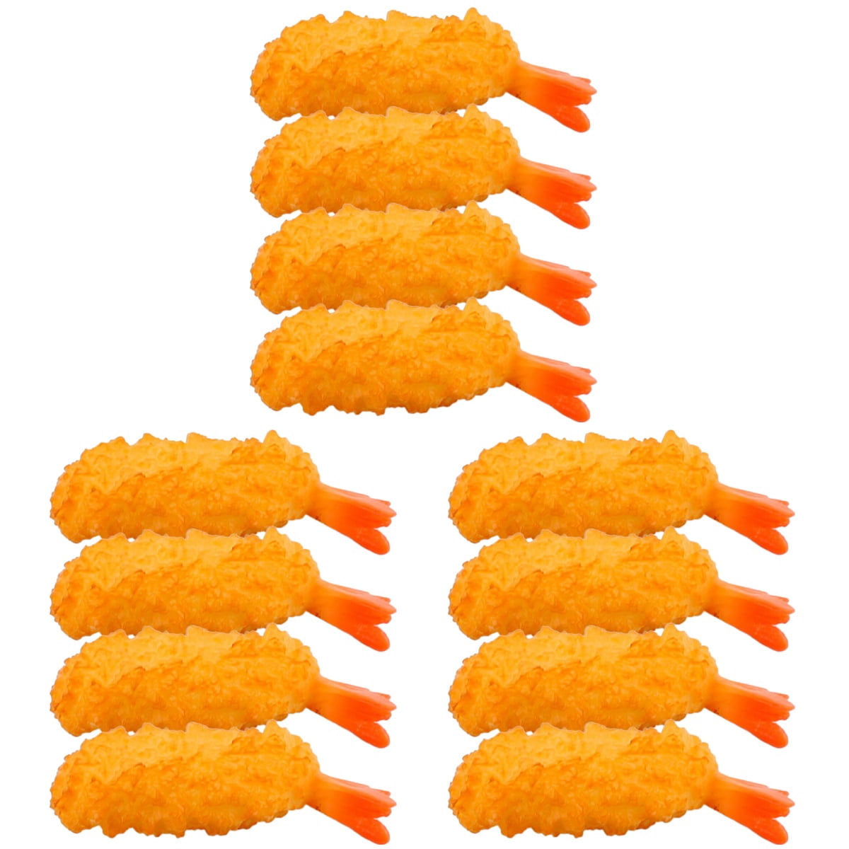 3 Count Simulated Tempura Fake Fried Chicken Shrimp Model Meat Toy ...