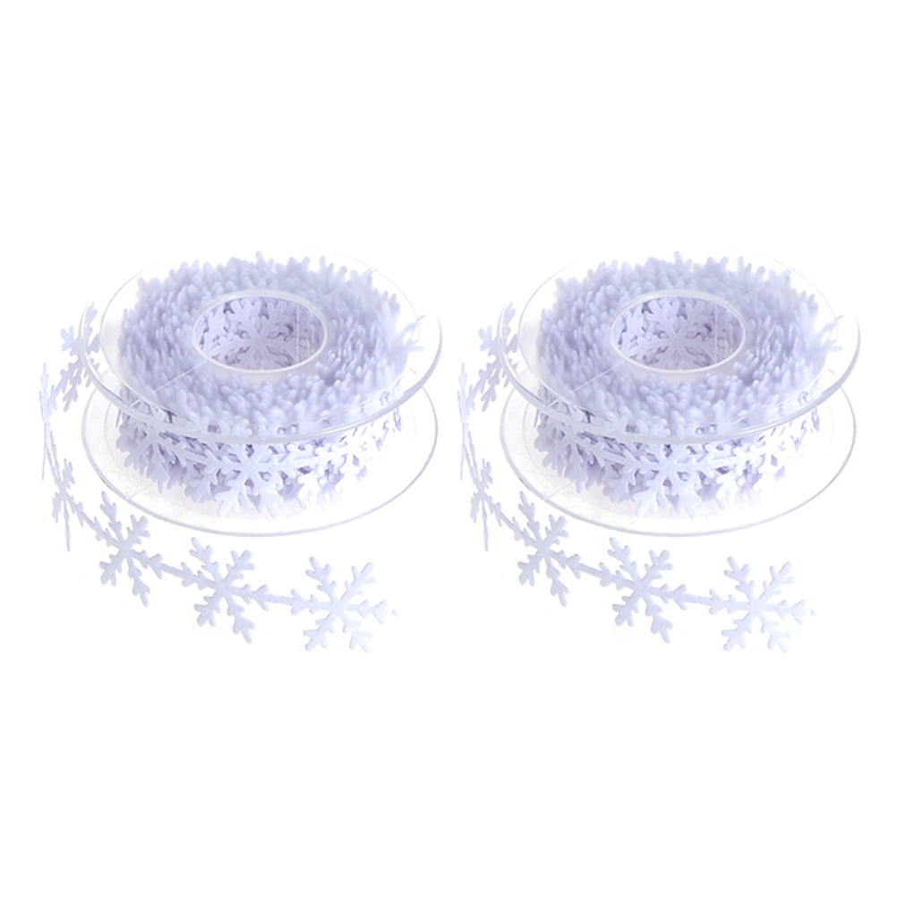 3 Count Snowflake Ribbon Flakes Transparent Christmas Package ...