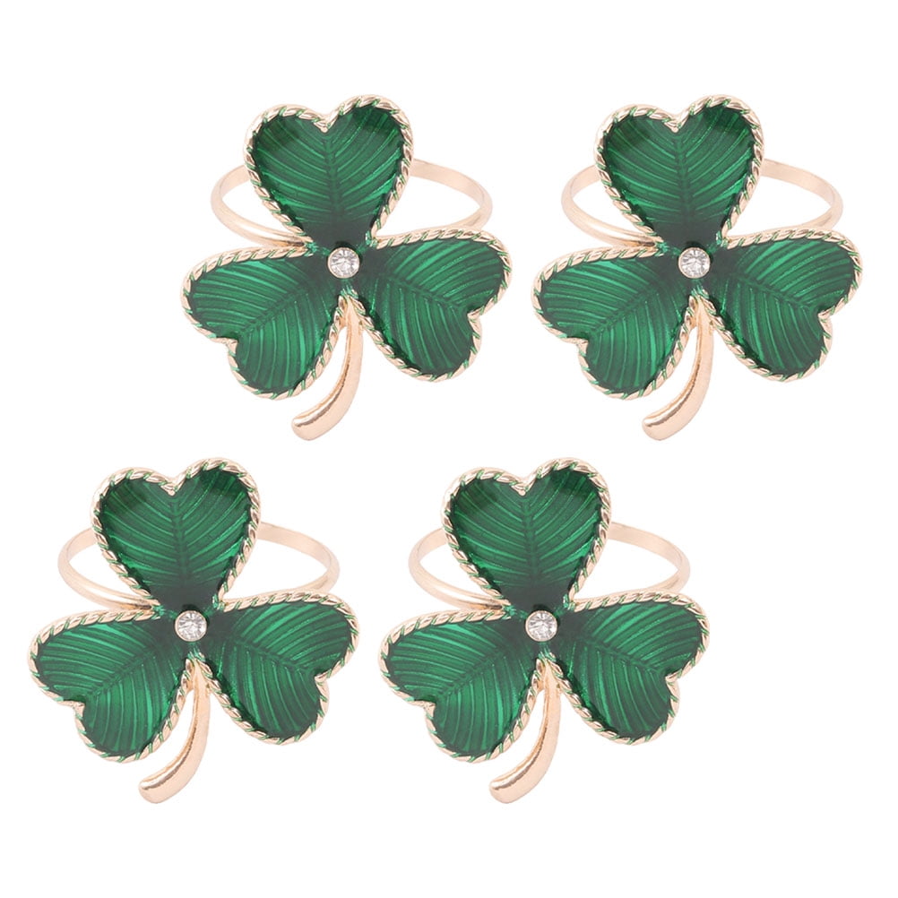 3 Count St Patricks Day Party Favors Shamrock Napkin Rings - Walmart.com