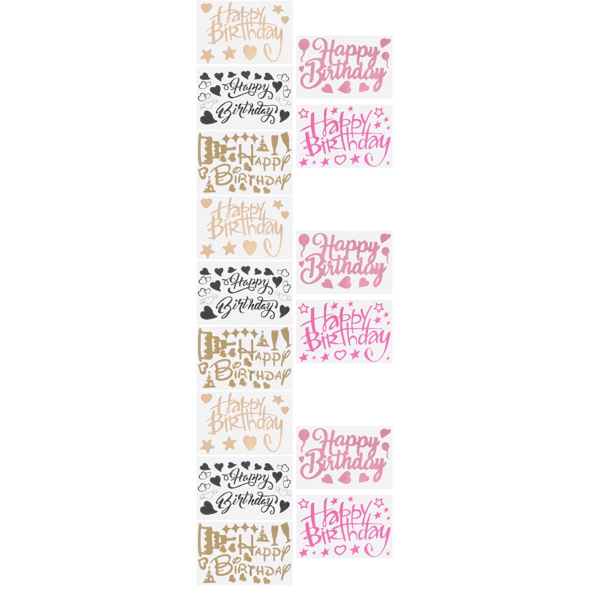 3 Count Stacker Trendy Pink Birthday Stickers Miss - Walmart.com