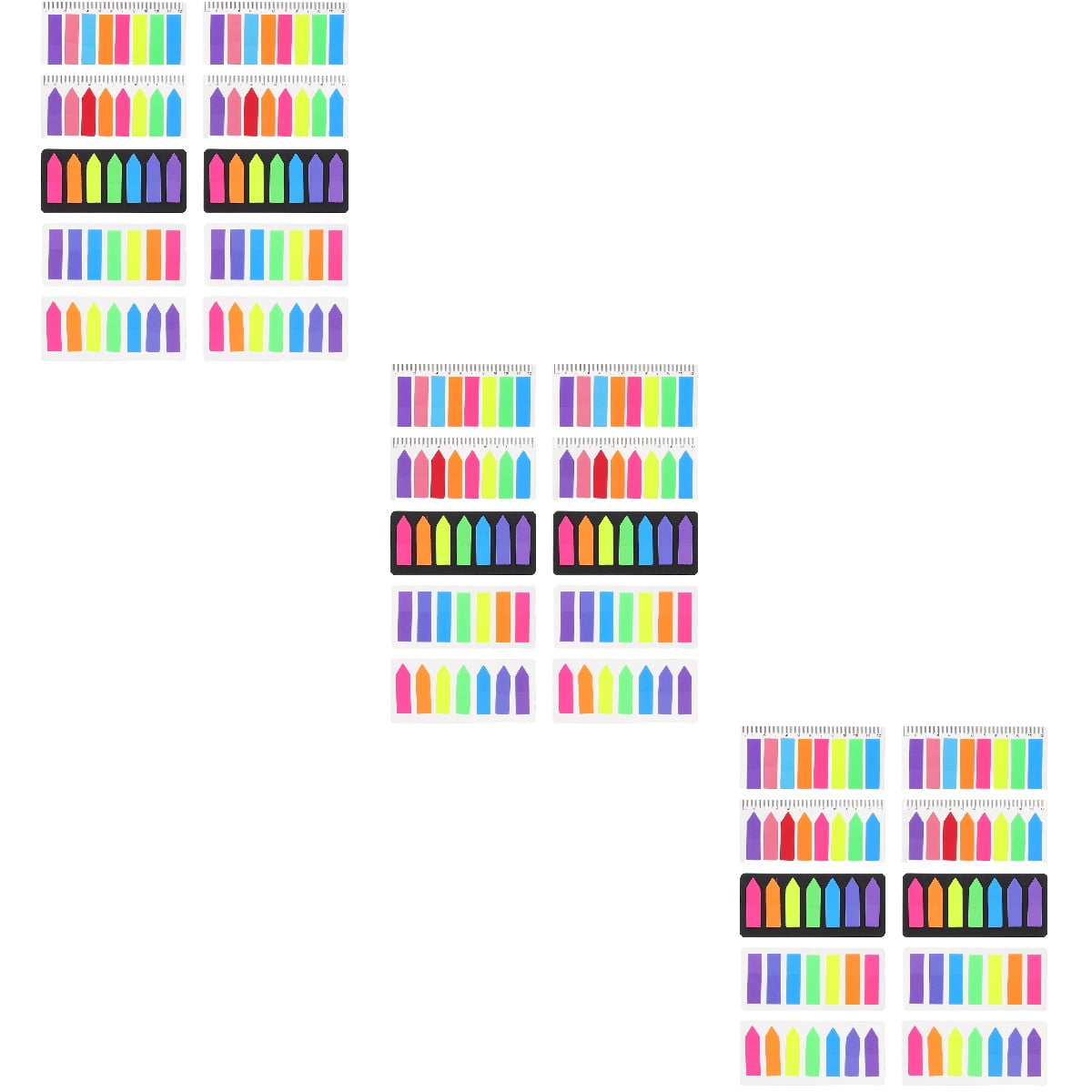 3 Count Stickers Fluorescent Label Transparent Tabs - Walmart.com