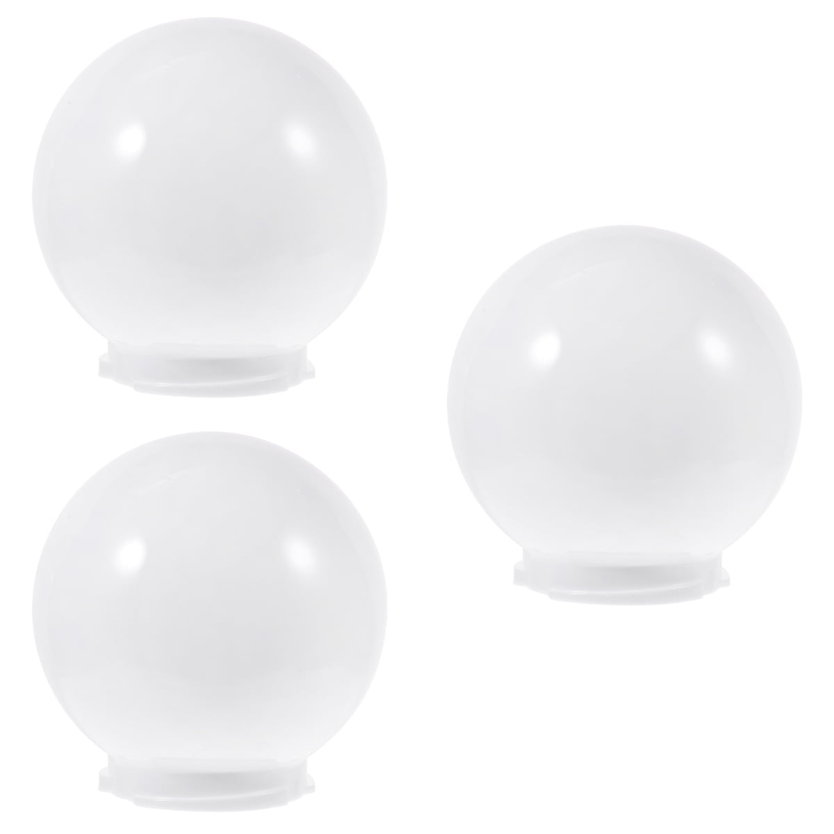 3 Count Street Lamp Globe Spherical Lampshade Exterior Post Mount Light ...