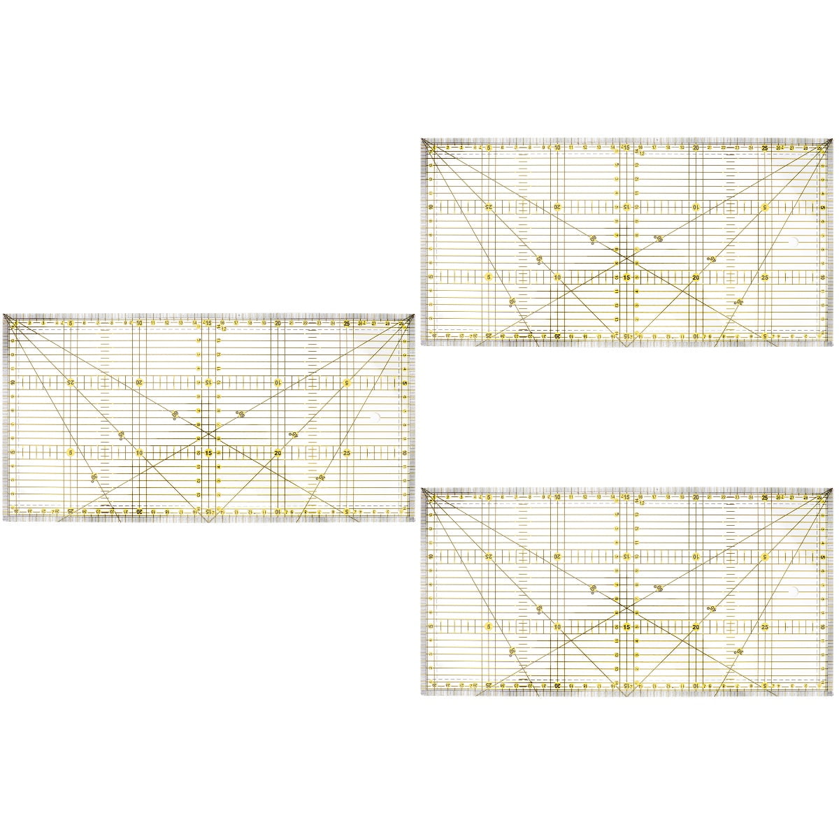 3 Count Strip Slotted Ruler for Fabric Cutting Clear Quilting Rulers ...