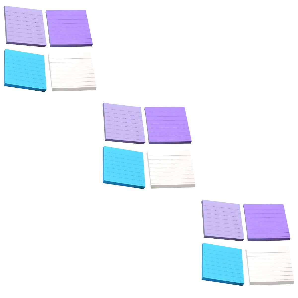 3 Count Striped Sticky Notepads Labels Stickers for Storage Boxes ...