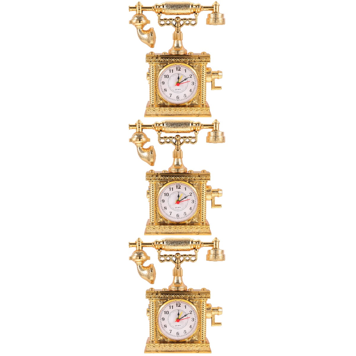 3 Count Telephone Desk Clock Children Toy Prop Office Decor Kids Model ...