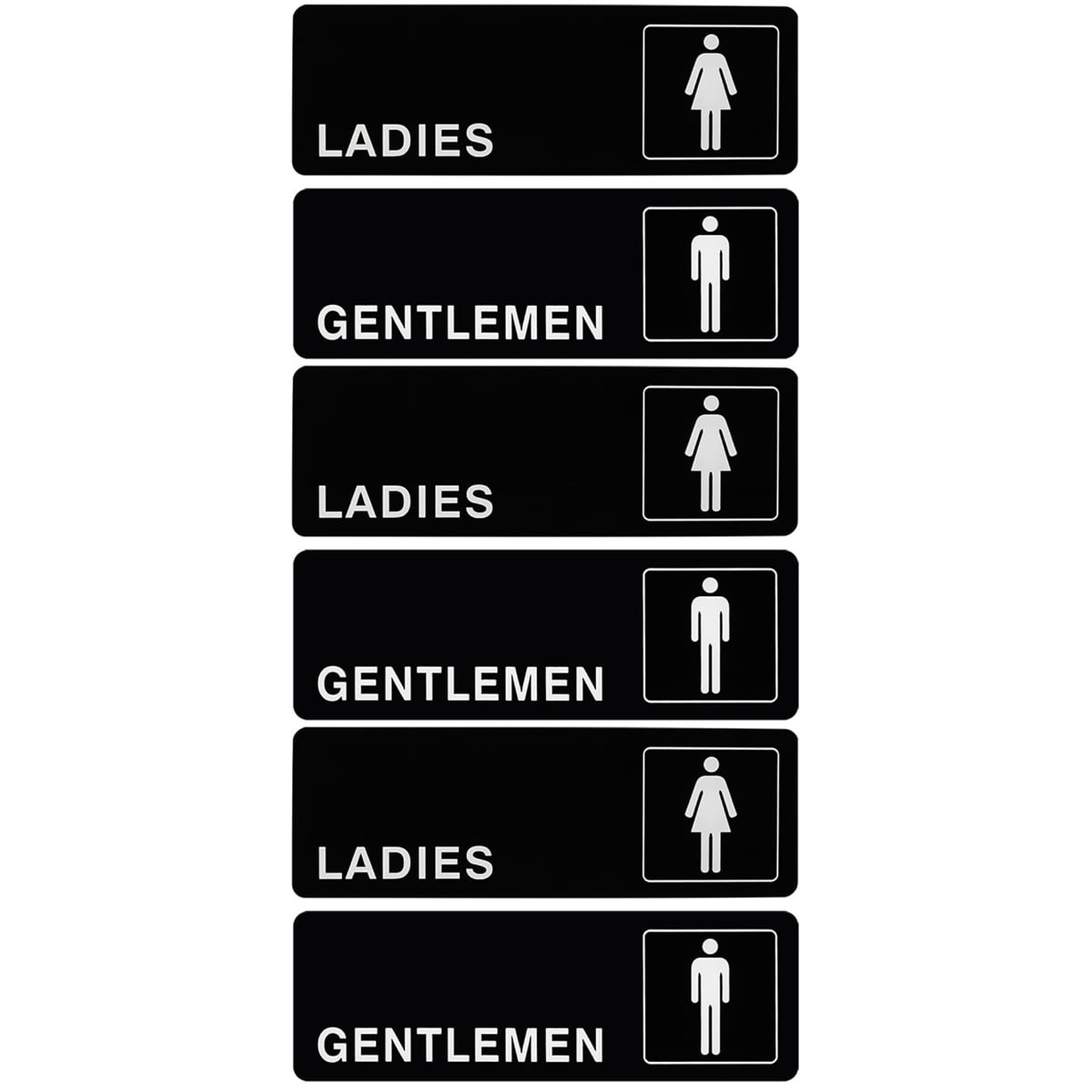 3 Count Toilet Men's and Women's Restroom Signage Popular Adhesive ...