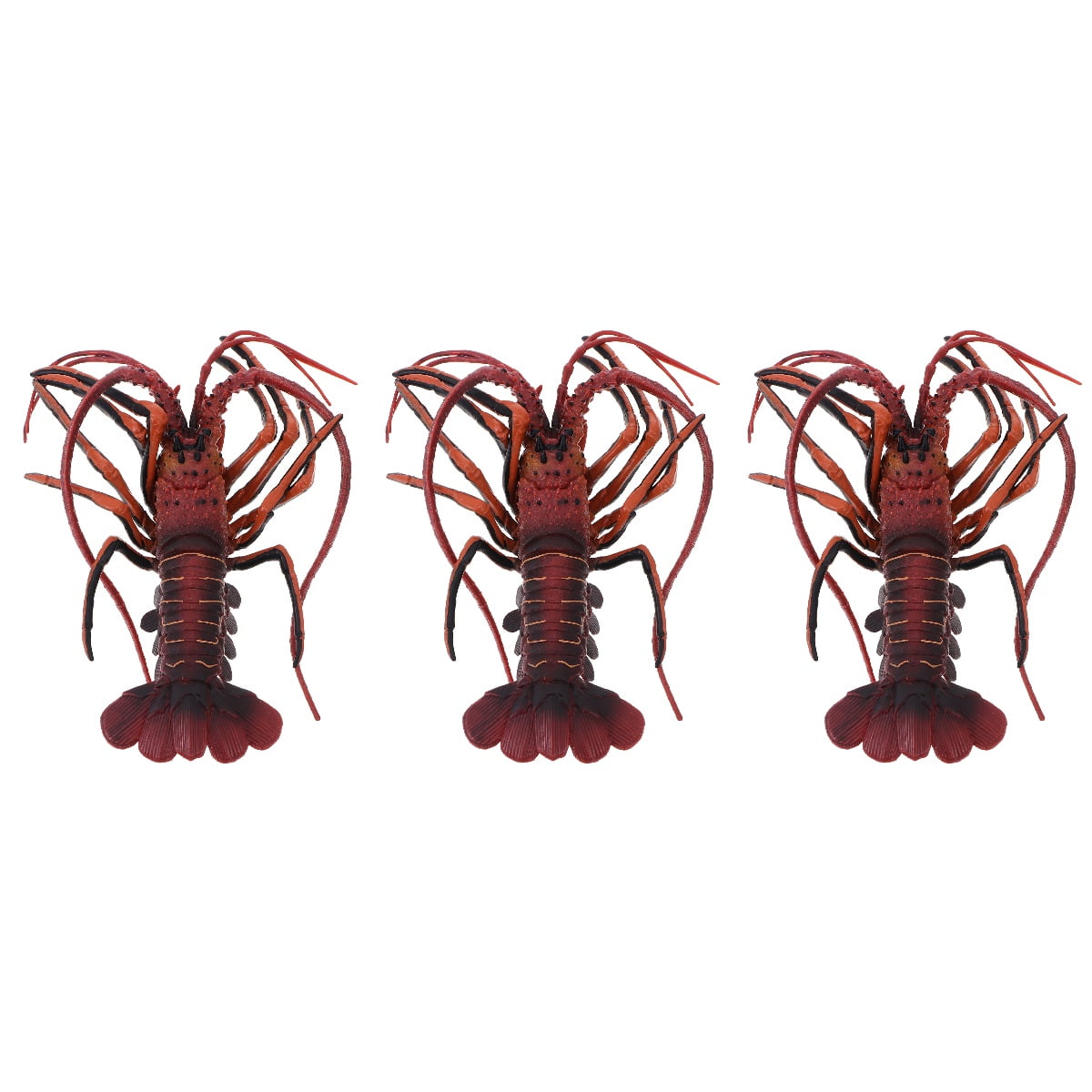 3 Count Toy Happy Deals Realistic Plastic Lobster Decoration Kimchi ...